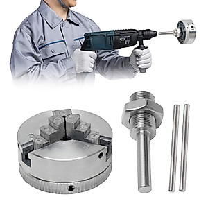 Mini Lathe Chuck Set, 3/4 Jaw Mini Lathe Chuck Self Centering Lathe Chuck Connecting Rod Zinc Alloy Z011 Extension Three Four Jaw Chuck and Connecting Rod Set, Electric Drill Chuck(size:Type B)