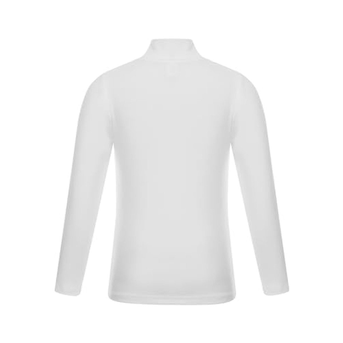 Kvysinly Boys Girls Thermal Underwear Tops Bear Embroidery Turtleneck Long Sleeve Pullover Baselayer T-Shirt Undershirt White 9-10 Years