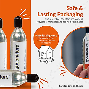 Goodnature CO2 Canister, Carbon Dioxide Canister for A24 Rat & Mouse Traps, Fits All A24 Traps, 16gr Canister, 30-Pack