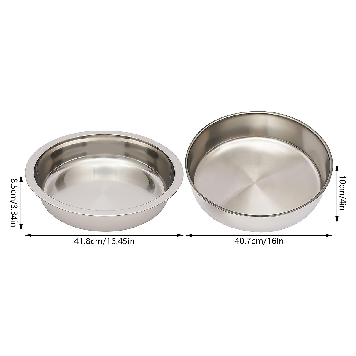 9L Chafing Dish Buffet Set, Round Food Pan, Buffet Servers and Warmers Disposable, Stainless Steel Chafing Dishes with Top Lid