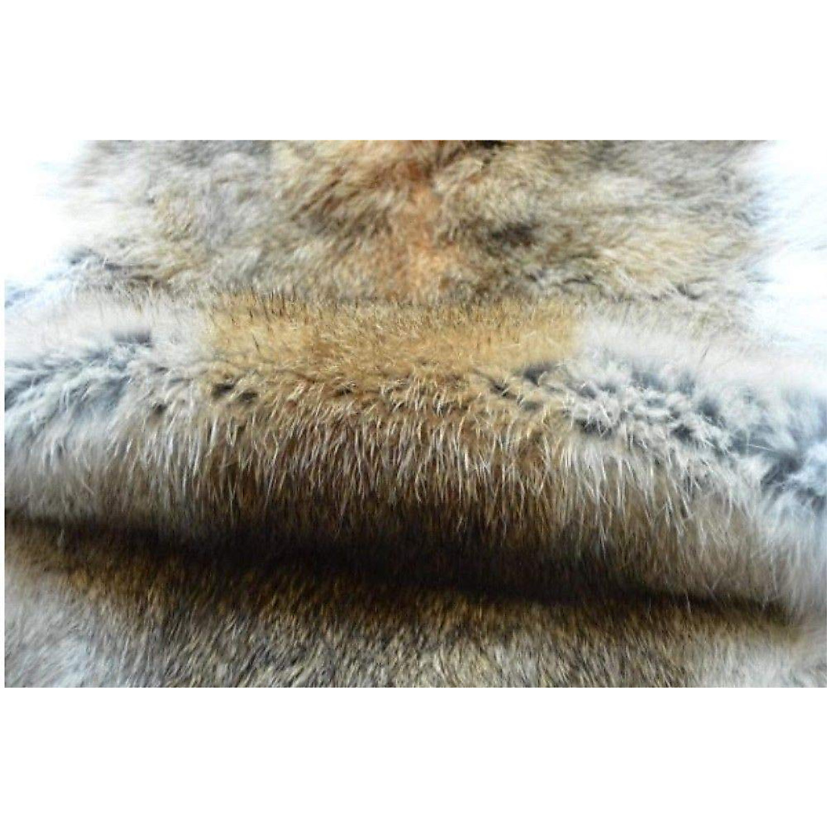 2pcs Natural Tanned Rabbit Fur Hide (10" by 12" Rabbit Pelt with Sewing Quality Leather)