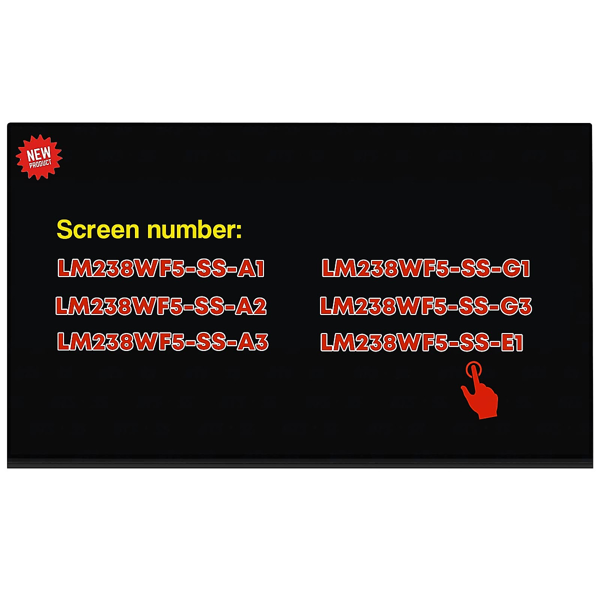 23.8" Replacement for Lenovo 01AG978 01AG986 All in One 520-24ICB IdeaCentre 520-24AST LCD Display Touchscreen LM238WF5-SSA3 LM238WF5(SS)(A3) SD10T33489 SBB0P93372 SD10Q15947