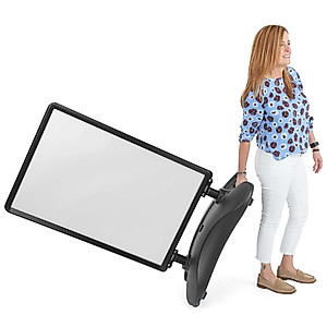 Sidewalk Poster Stand with Water-fill Base Holds 24x36 Graphics, Double-sided Sandwich Board for Outdoor Use, Front-loading Snap-open Poster Frame, Black