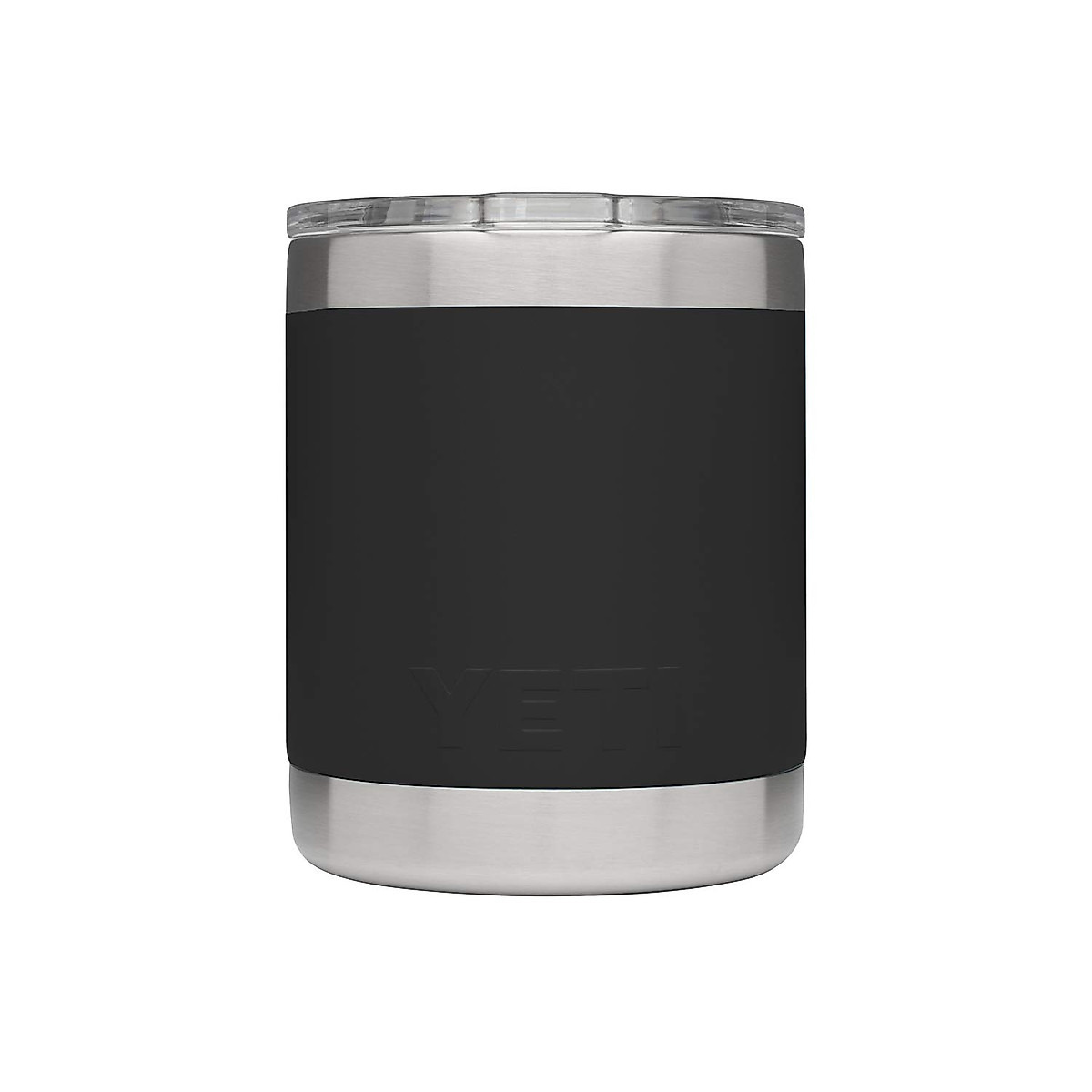YETI Rambler 10 oz Lowball, Vacuum Insulated, Stainless Steel with MagSlider Lid, Black