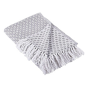 DII Global Mini Diamond Woven Throw, 50x60, Gray