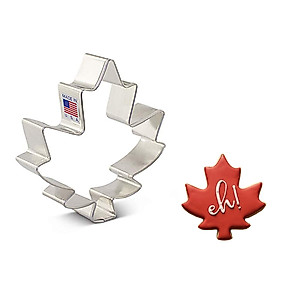 Large Maple Leaf Cookie Cutter, 4" Made in USA by Ann Clark