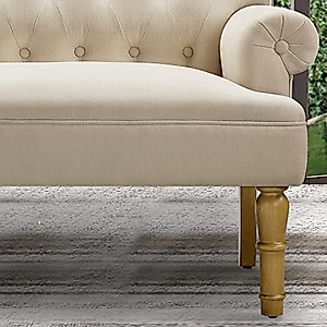 Rosevera Loveseat Sofas for Living Room Loveseat Couch for Living Room Couch in a Box Sofa para Sala Love Seats Furniture Sofa Long Couches for Living Room Settee Loveseat, Velvet, Velve Pearl Beige
