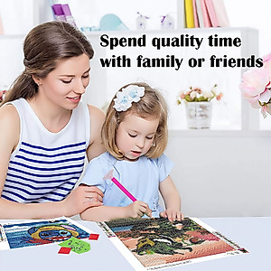 Diamond Painting Kits for Adults, 5D DIY Diamond Art Kits for Adults Full Drill Gem Painting Kit for Home Wall Decor Gifts 12x16inch