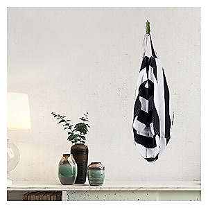 TOUCH-RICH Stuffed Animal Storage Bean Bag Chair 38” Beanbag Cover Only Plush Toys Holder Organizer 100% Cotton Canvas for Kids Child, Black Stripes