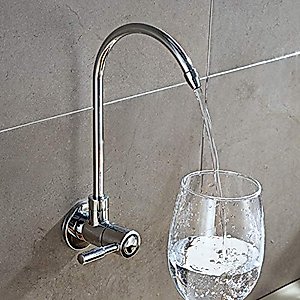 Faucet_ Wall Mount Solid Brass Water Filter Faucet Chrome Plate Plaged Reverse Osmosis Filters Drinking Tap 1/2 Inch