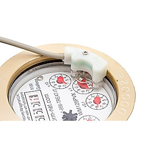 PRM 1-1/4 Inch NPT Multi Jet Water Meter with Pulse Output, Brass Body - Not for Potable Water