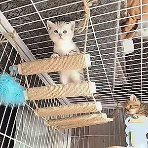 MGWYE Cat Rope Bridge Rope Ladder Cat Toy Cat Climbing Ladder Cat Climbing Frame Rope Ladder Cat Accessories