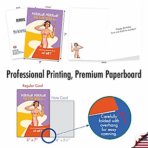 NobleWorks - 1 Sassy Happy Birthday Card Funny - Hilarious Grown-Up Card for Women, Wife, Stationery Humor - Baddest B-tch C9311BDG