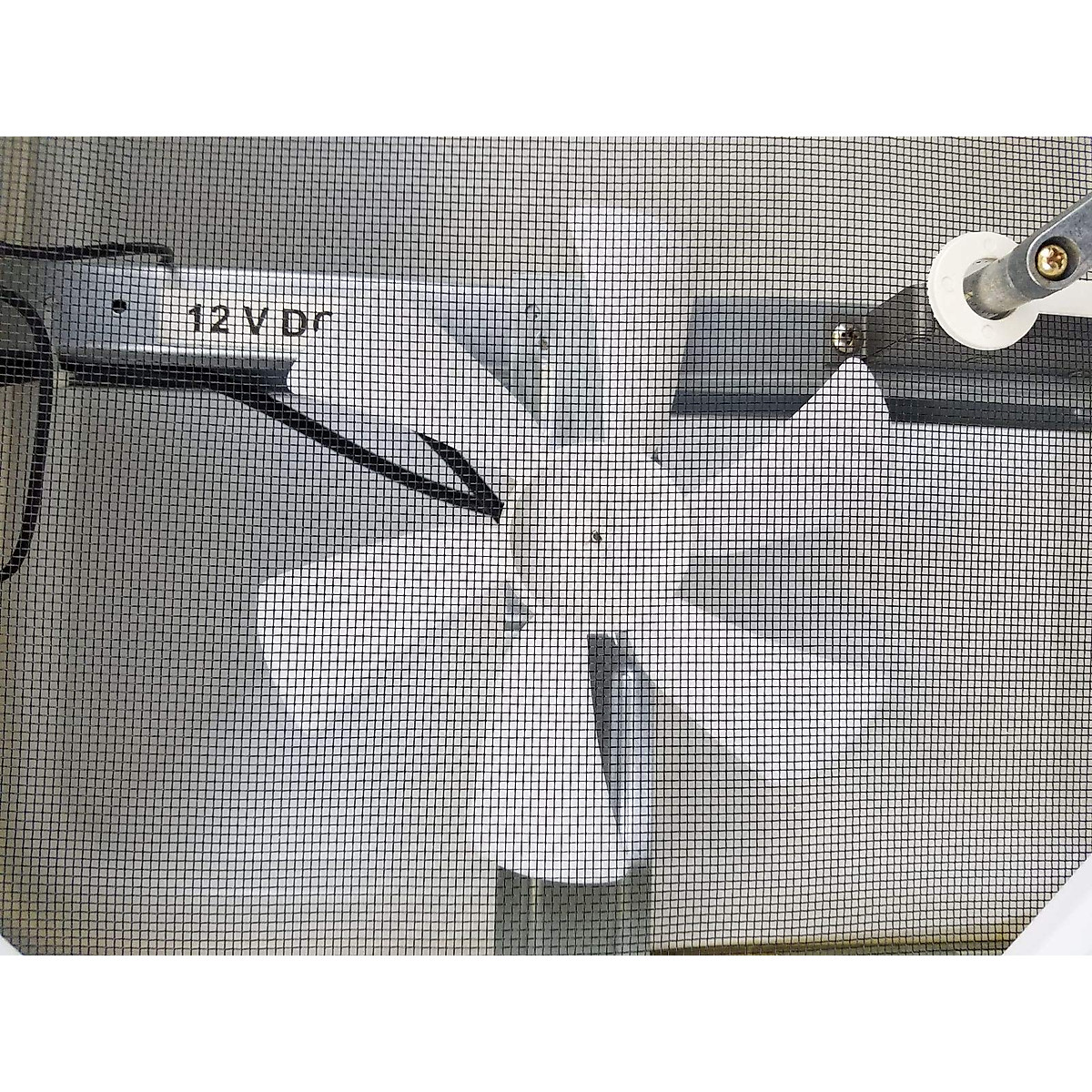 Heng's Industries Class A Customs 14" RV Roof Vent 12 Volt Powered Fan with WHITE Wedge Style Lid - 1” Garnish Ring | 71112A