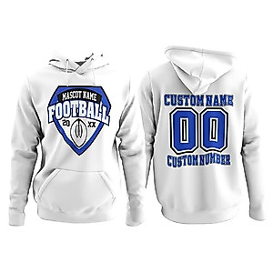Custom Football Hoodie, Personalized Football Hoodie, Custom Game Day Hoodie, Football Spirit Wear Hoodie, Custom Football Team Hoodie (HOT PINK)