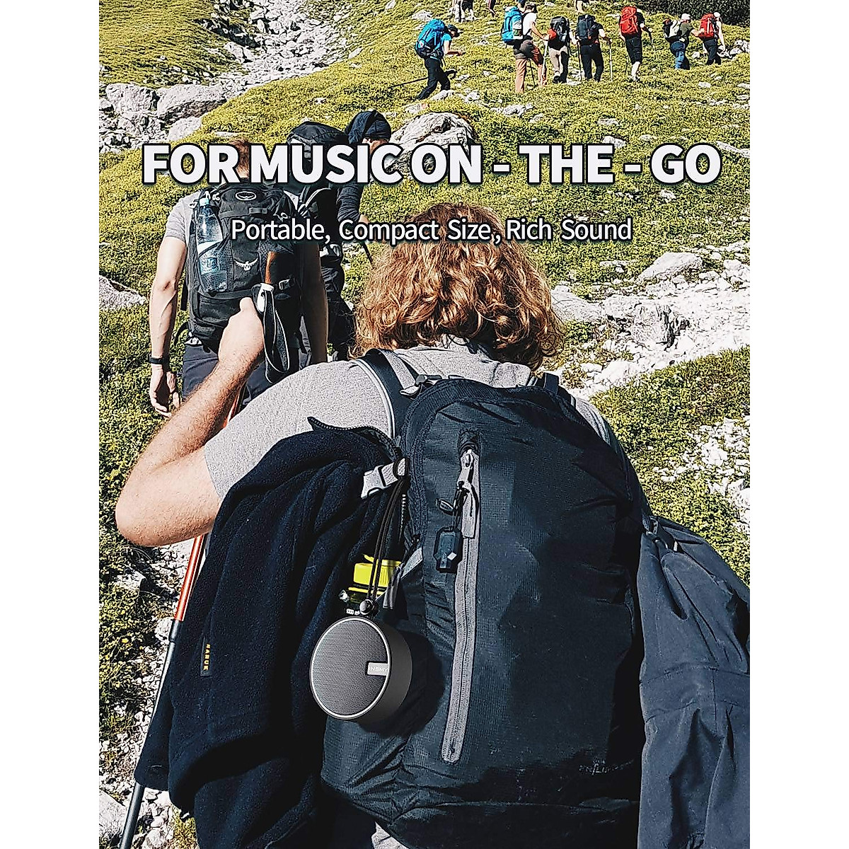 INSMY C12 IPX7 Waterproof Shower Bluetooth Speaker, Portable Small Speaker, Speakers Bluetooth Wireless Loud Clear Sound Support TF Card Suction Cup for Kayak Canoe Beach Gift (Purple)