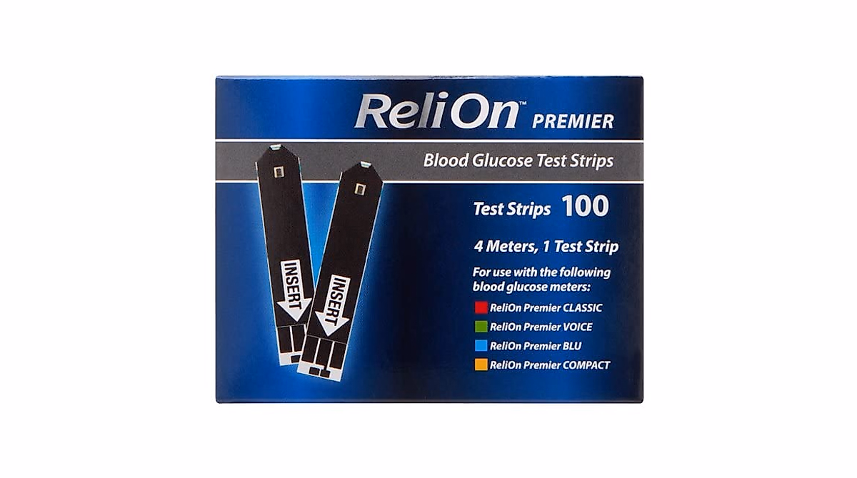 Relion Premier Test Strips 100 Count Bundled with ReliOn Ultra-Thin ...