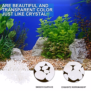 balacoo 1 Pack Fish Tank Rocks Clear Vase Stuffing Gemstone Tank Gravel Socking Stuffers Fish Tank Rock Decor Fish Tank Accessories Naturales Bulk Glass White Plant