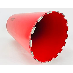 9" Inch Diamond Wet Core Drill Bit 1-1/4” Threaded by BLUEROCK Tools for Concrete Rebar Asphalt Brick Rock Masonry Hole Barrel Coring