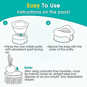 [30 Counts] Disposable Potty Liners Compatible with OXO Tot 2-in-1 Go Potty, Potty Refill Bags for Toddler Travel, Universal Potty Bags Fit Most Potty Chairs
