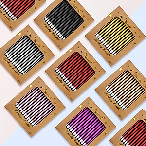 IBLESSU 30 Pcs Long Birthday Candles - Birthday Candles, Cake Candles, Tall Birthday Candles, Party Candles, Cake Candles for Birthday Wedding Black Candles (Black)