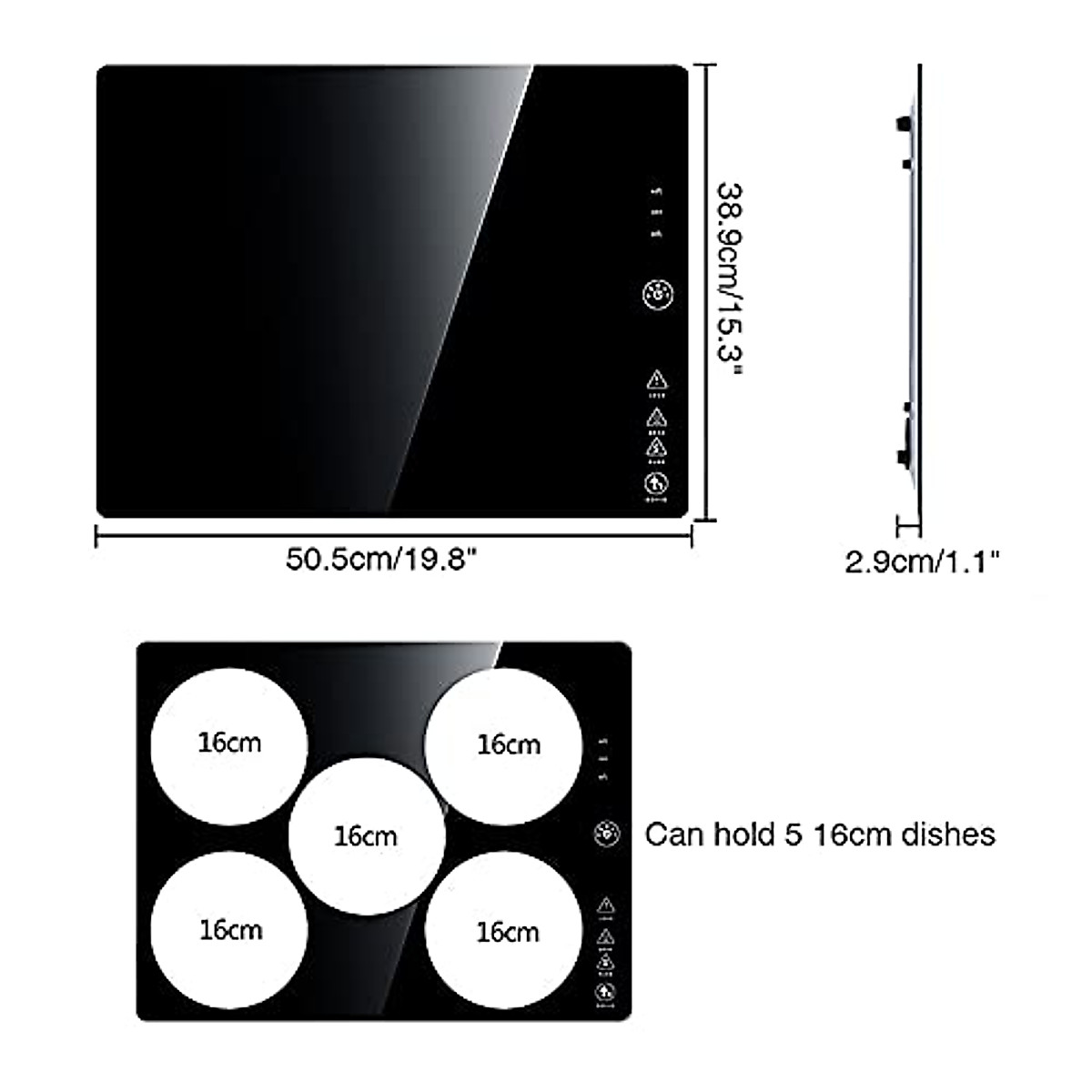 Food and Plate Warming Tray, Warming Tray Hot Plate Chafing Dish Electric Food Warmer for Buffet Party Kitchen Serving Dining Room Restaurant with 2 Adjustable Temperature Control