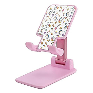 Unicorn Rainbow Ice Ice Cream Foldable Desktop Cell Phone Holder Portable Adjustable Stand for Travel Desk Accessories