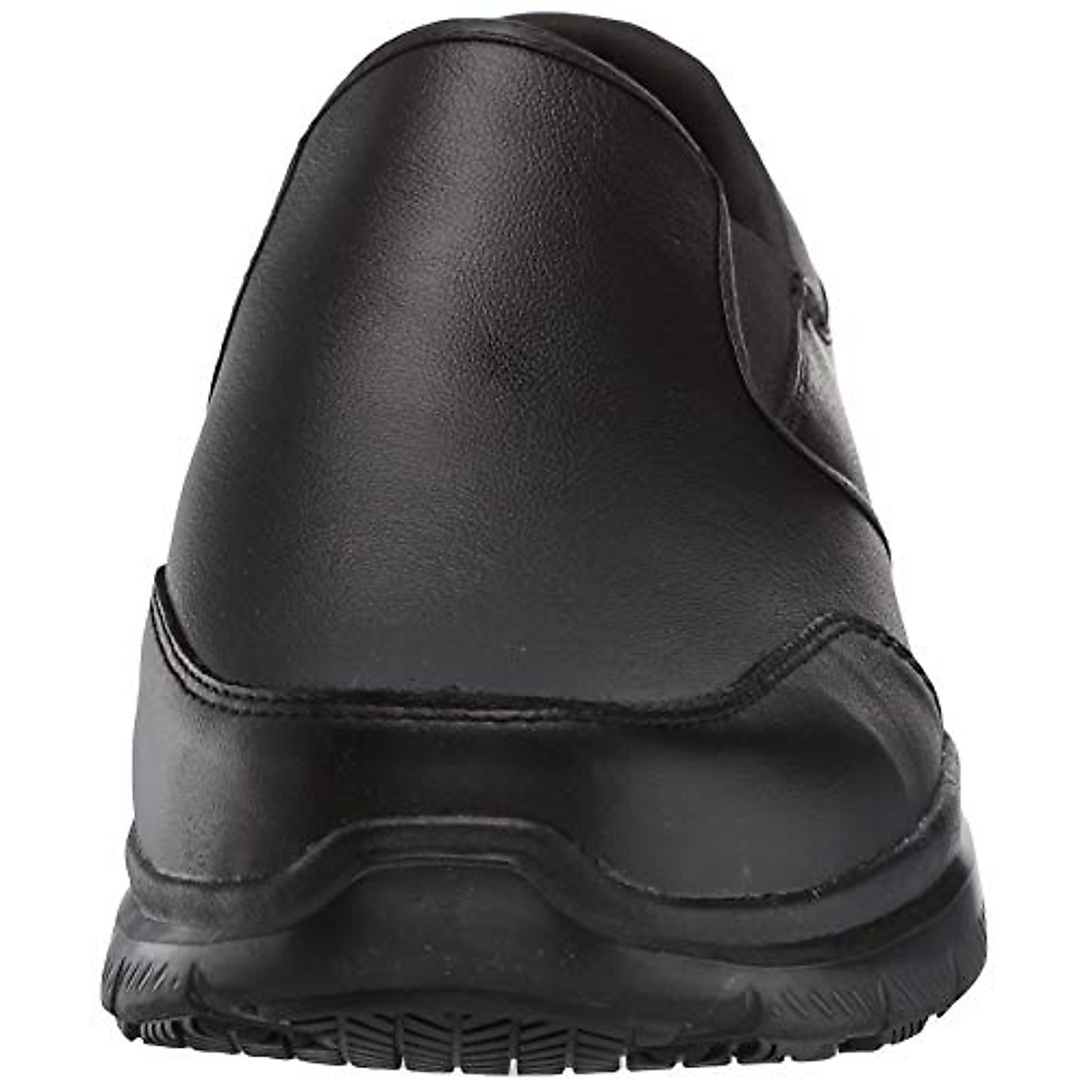 Skechers Men's Bronwood Food Service Shoe, Black Leather, 13