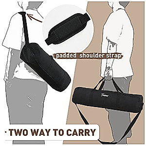 Tirrinia 26x26in Bamboo Picnic Table with Carrying Bag + Free Picnic Pad, Outdoor Portable All-Purpose Table for Concerts, Camping, Beach, Tailgating, Patio, Kitchen, Living Room