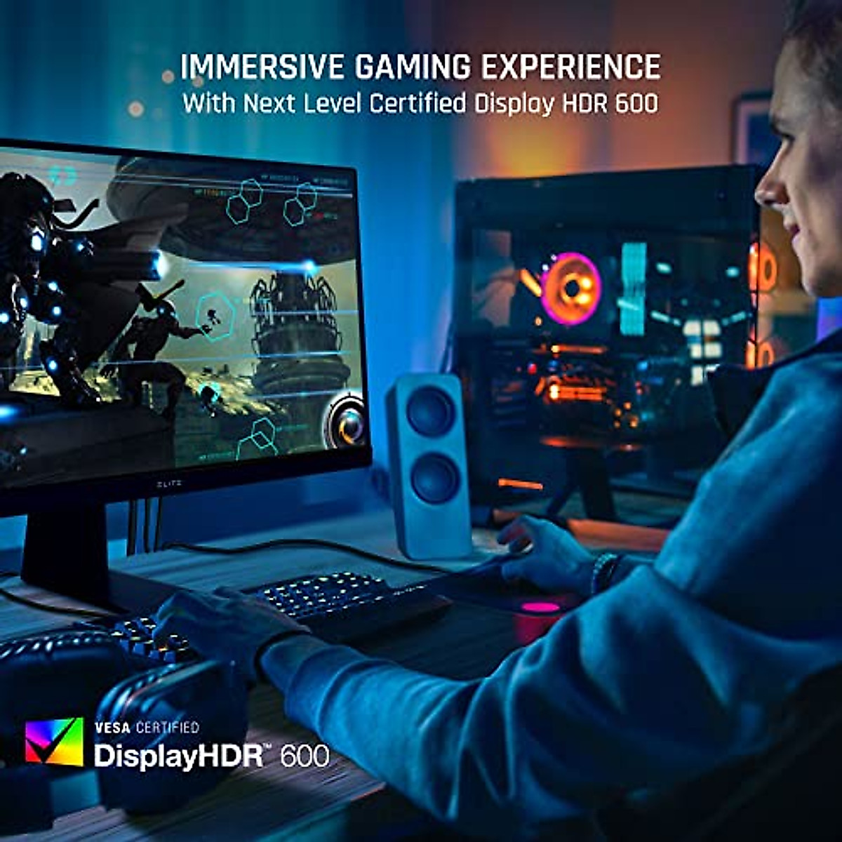 ViewSonic ELITE XG320Q 32 Inch 1440p 0.5ms 175Hz Gaming Monitor with GSYNC Compatible, HDR600, 99% AdobeRGB, HDMI, DisplayPort and Advanced Ergonomics for Esports,Black