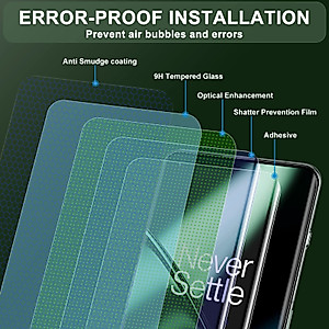 FLOKINICE Compatible for OnePlus 11/10 Pro Screen Protector, [Auto-Dispersion Tech] Full Coverage Hide Scratches Fingerprint Support Bubble-Free Tempered Glass for OnePlus 11/10 Pro - 3 Pack