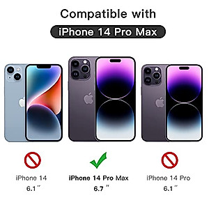 JETech Full Coverage Screen Protector for iPhone 14 Pro Max 6.7-Inch (NOT FOR iPhone 14 Pro 6.1-Inch), Black Edge Tempered Glass Film with Easy Installation Tool, Case-Friendly, HD Clear, 3-Pack