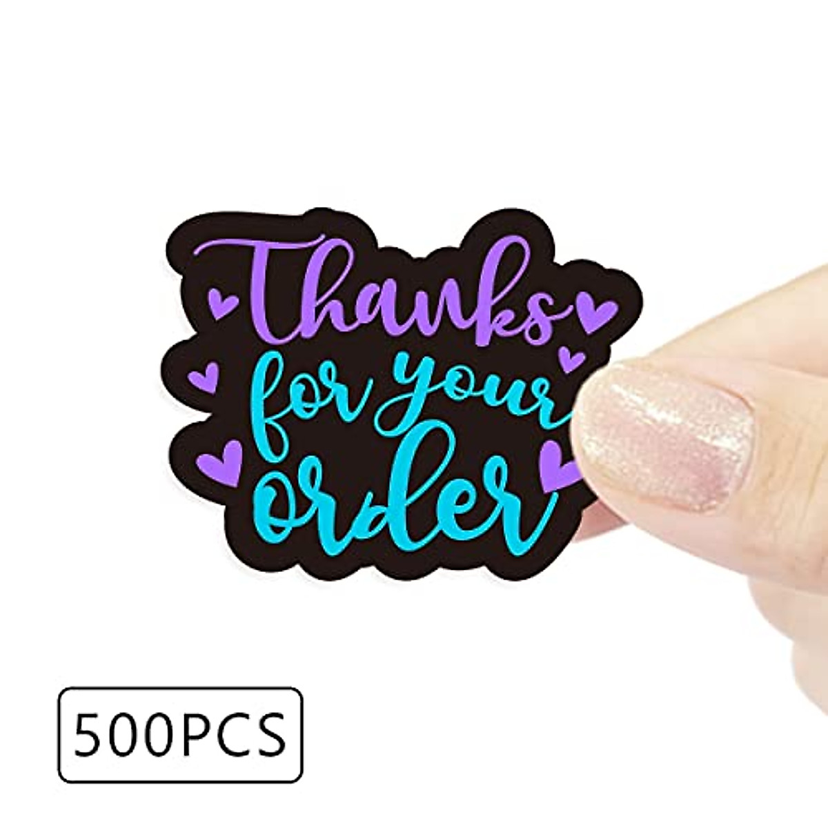 Wailozco Thanks for Your Order Stickers,Thank You Stickers,Handmade Stickers,Small Shop Stickers,Envelopes Stickers for Small Business, Online Retailers,Handmade Goods,500 Labels Per Roll