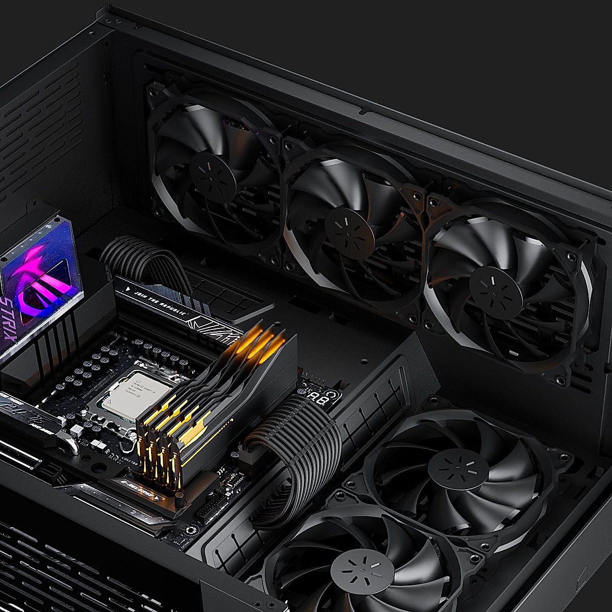 upHere 120mm Long Life Computer Case Fan Cooling Case Fan for Computer Cases Cooling,5-Pack,12BK3-5