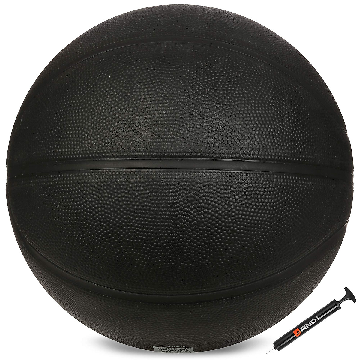 AND1 Xcelerate Rubber Basketball: Official Regulation Size 7 (29.5 inches) - Deep Channel Construction Streetball, Made for Indoor Outdoor Basketball Games