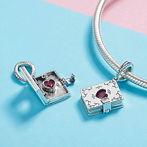 Book Charm 925 Sterling Silver Mug Charm Love Charm Home Charm Anniversary Charm for Pandora Charm Bracelet (Book)
