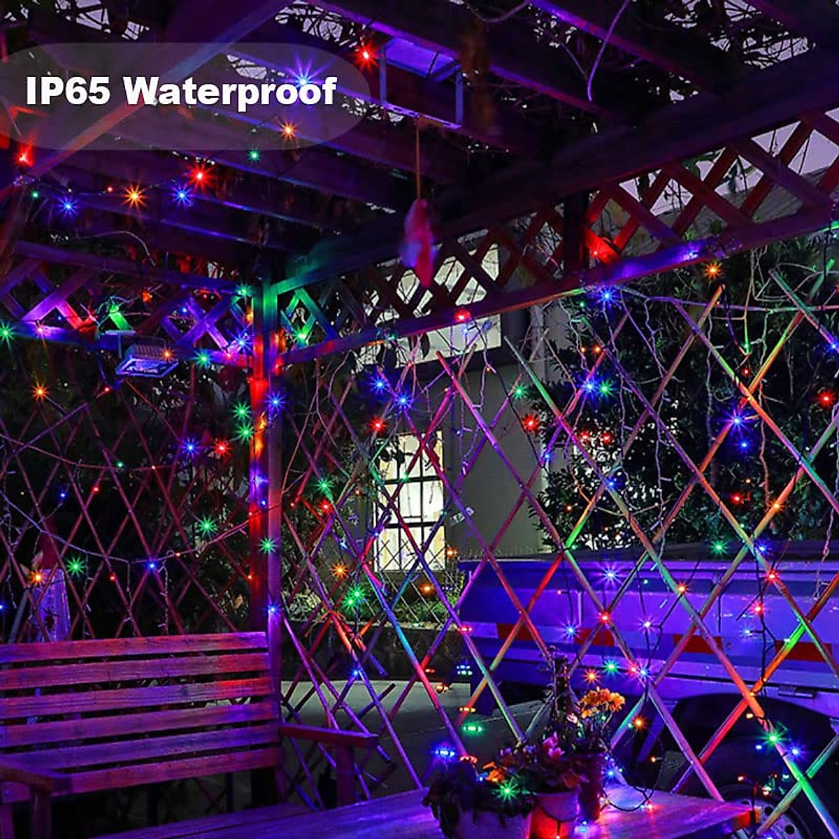 VTECHOLOGY 500LED Solar Christmas Lights, 170Ft Christmas Tree Lights with 8 Lighting Modes Waterproof Outdoor Lights for Patio Party (Multicolor)