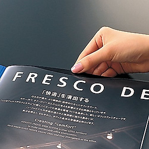 Kokuyo 20 Pockets Binder with Plastic Sleeves 8.5"x11" (Blue), Wave-Cut Expandable Art Portfolio Folder with Clear Sheet Protectors, 40 Pages of Presentation Display Book. ((RA-T560B)