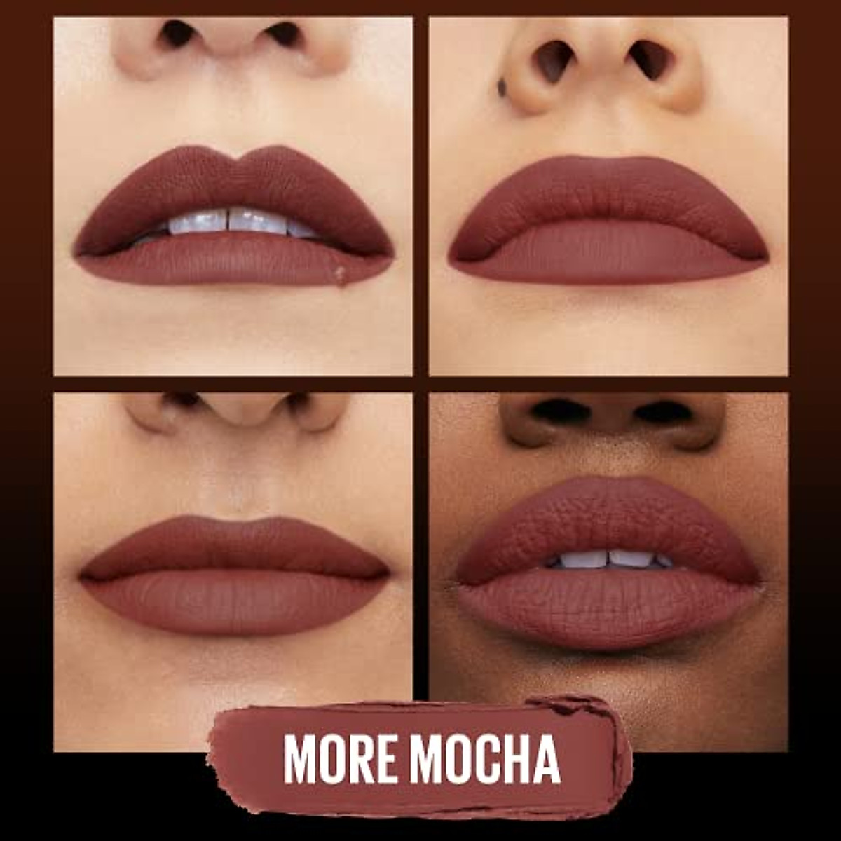 Maybelline Color Sensational Ultimatte Matte Lipstick, Non-Drying, Intense Color Pigment, More Mocha, Mid-Tone Mauve, 1 Count