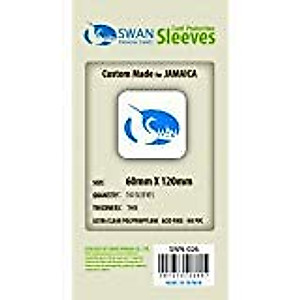 Swan Card Sleeves (60x120mm) - 150 Pack, Thin Sleeves - Jamaica