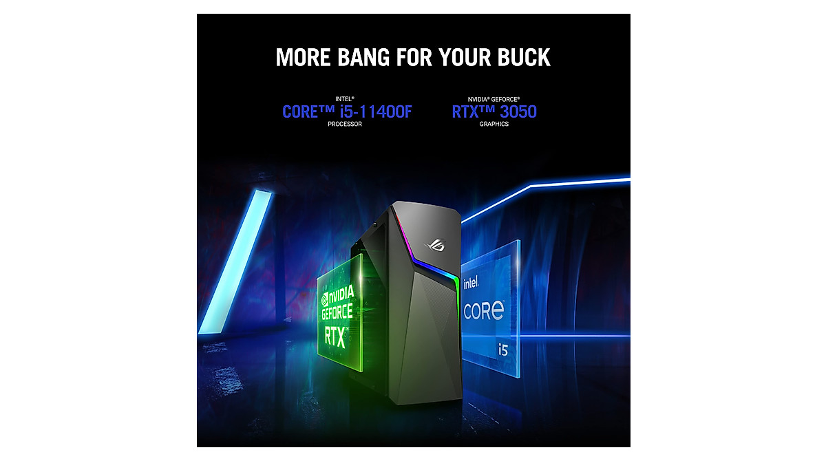 ASUS ROG Strix G10 Gaming Desktop - Powerful i5 & RTX 3050