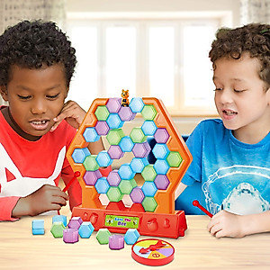 Gamie Save The Bee Game for Kids - Interactive Stacking and Tumbling Game - Educational Learning Toy - Great for Boys and Girls - Fun Indoor Activity for Children
