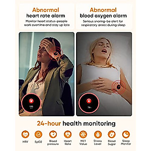 HYSTORM Health Smart Watches for Women, 1.43" AMOLED Always-on Display Fitness Tracker Smart Watch with Bluetooth Call, 8 Health Apps Blood Glucose HRV Monitor Waterproof Smartwatch for Android iOS