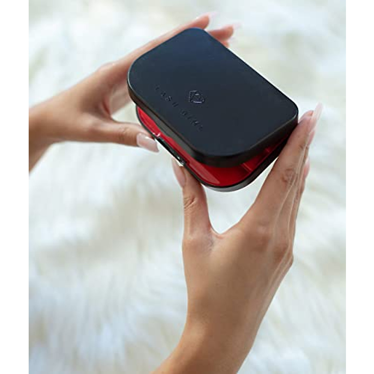 Lash Dime 3 Tier Eyelash Case - Holder, Easy to Open Lash Storage Case, Lash Case Perfect for Travel, Eyelash Holder Organizer, False Eyelash Case, Mirror Included