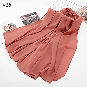 Hcclijo 5Pcs/Box Muslim Plain Crepe Hijab Heavy Chiffon Scarf Soft Shawls Crinkle Wraps Band Customize Box Foulard 23020175CX6