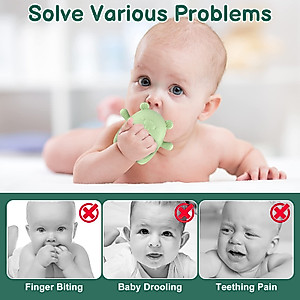 2 Pcs Baby Teething Toys for 12 Months Baby, Silicone Infants Mitten Teething Toy Baby Chew Toys for Sucking Needs, Anti-Drop, BPA Free