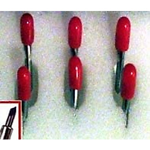 6-Pack 45 Degree Standard Angle Sign Making Vinyl Sign Plotter Knife Blade Replacement cemented Carbide Set Compatible with Roland Refine US Cutter Bridge MH