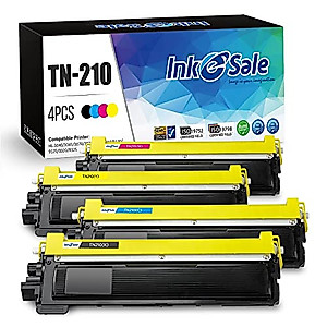 INK E-SALE Compatible Toner Cartridge Replacement for Brother TN210 TN-210(KCMY, 4-Pack), use for Brother HL-3040CN HL-3045CN HL-3070CW HL-3075CW MFC-9010CN MFC-9120CN MFC-9125CN MFC-9320CW MFC-9325CW