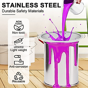 3 Pack Fine Mesh Paint Strainer 60 Mesh Stainless Steel Paint Filter Emulsion Honey Funnel Filter Cover Fits 5 Gallon Paint Bucket Filter Tool Insert Strains