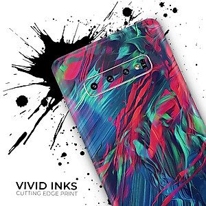 DesignSkinz Liquid Abstract Paint Remix V4 Protective Vinyl Decal Wrap Skin Cover Compatible with The Samsung Galaxy S20 (Screen Trim & Back Glass Skin)